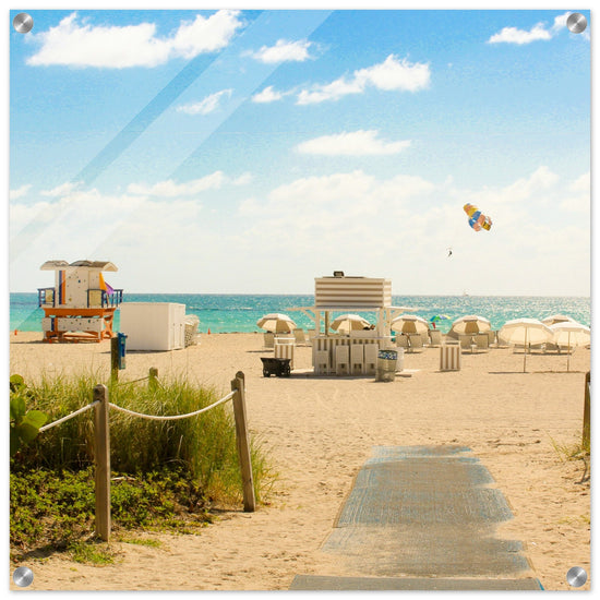 Beach Day Acrylic Wall Print, Beach House Decor- Caribbean Rays